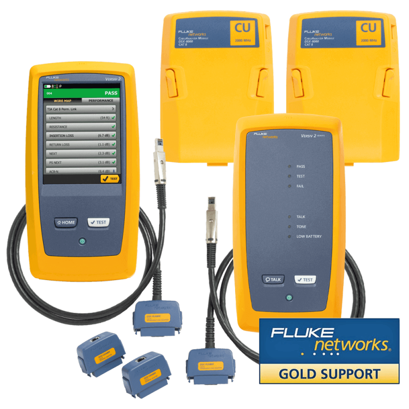 DSX2-8000 / GLD-INT | 2 GHz DSX-8000 Cat 8 CableAnalyzer WLAN activated Versiv2 Main & Remote ...